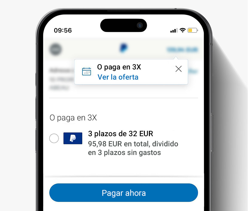 Pago 3 plazos sin gastos con PayPal